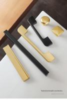 China Modern Minimalist Gold Handle Black Extended Durable Cabinet Kitchen Bedroom Hotel Aluminum Alloy Zinc Knob Wardrobe Drawer for sale