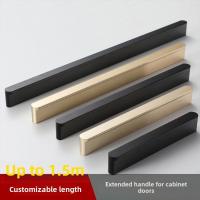 China T-shaped Head Aluminum Alloy Durable Solid Handle Black Gold Modern Living Room Cabinet and Wardrobe Door Handle for sale