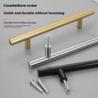 China Modern Minimalist Nordic Stainless Steel Tube Handle Luxury Furniture for Kitchen Living Room Hollow Cabinet Door Drawer for sale