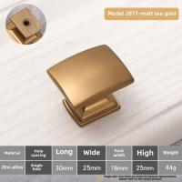 China Nordic Gold Modern Simple Long Single Hole Solid Zinc Cabinet Door Knob Brass Material Living Room Wardrobe Drawer Handle for sale