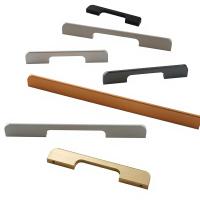 China Direct Metal Top Cabinet for Home Kitchen Use Black White Aluminum Handle Bullet Head Wardrobe Door Bedroom Living Room for sale