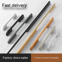 China Direct Metal Top Cabinet for Home Kitchen Use Black White Aluminum Handle Bullet Head Wardrobe Door Bedroom Living Room for sale