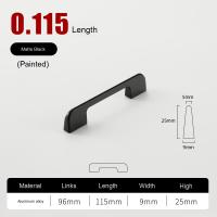 China Direct Metal Top Cabinet for Home Kitchen Use Black White Aluminum Handle Bullet Head Wardrobe Door Bedroom Living Room for sale