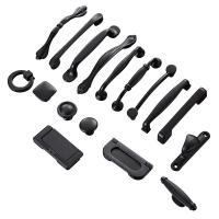 China Solid Black Modern European Stainless Steel Alloy Solid Handle for Cabinet Shoe Door Surface Mounting Furniture Hardware for sale