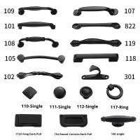 China Solid Black Modern European Stainless Steel Alloy Solid Handle for Cabinet Shoe Door Surface Mounting Furniture Hardware for sale