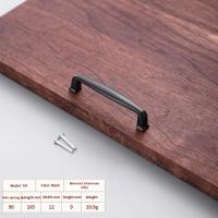 China Solid Black Modern European Stainless Steel Alloy Solid Handle for Cabinet Shoe Door Surface Mounting Furniture Hardware for sale