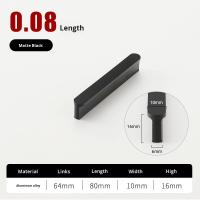 China Factory Direct Sale Black T-Type Wardrobe Door Handle Gray Gold Silver Edge Cabinet Door Handle Metal Home Furniture Usage for sale