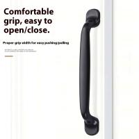 China Modern American Style Black Aluminum Alloy Durable Round Handle Hardware for Living Room Cabinet Window Drawer for sale