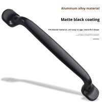 China Modern American Style Black Aluminum Alloy Durable Round Handle Hardware for Living Room Cabinet Window Drawer for sale