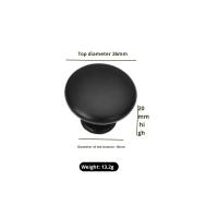 China Modern American Style Black Aluminum Alloy Durable Round Handle Hardware for Living Room Cabinet Window Drawer for sale