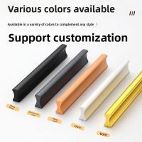 China Modern Simple Durable Gold-Colored Aluminum Alloy I-Shaped 16mm Furniture Knobs for Cabinet Wardrobe Drawer in Living Room for sale