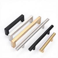 China Modern Simple Stainless Steel Single Hole Furniture Handle Small Long Cabinet Door Knobs for Living Room Wardrobe Hardware for sale