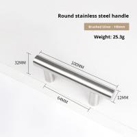 China Modern Simple Stainless Steel Single Hole Furniture Handle Small Long Cabinet Door Knobs for Living Room Wardrobe Hardware for sale