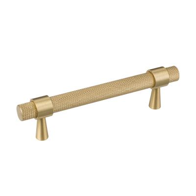China Modern Single Hole Copper Handle Wardrobe Cabinet Light Luxury Gold Mesh Brass Shoe Drawer Factory Wholesale for sale