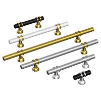 China Factory Direct Stainless Steel Black Long Handle Modern Simple Kitchen Bathroom Dining Cabinet Door Handles Furniture Hardware for sale