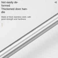 China Modern Fashion Simple Brushed Stainless Steel Black Handle Durable 29mm Height Living Room Furniture Door Knob Cabinet Wardrobe for sale