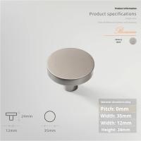 China Modern Minimalist Light Luxury Aluminum 24mm Height Single Hole Handle for Dresser Wardrobe Cabinet Drawer-Easy Installation for sale