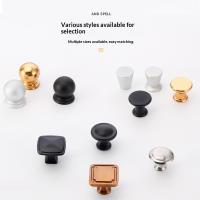 China Gold Black Single-Hole Aluminum Alloy Light Luxury Nordic Modern American-Style Furniture Handle for Cabinet Wardrobe Drawer for sale