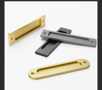China Aluminum Modern Furniture Hidden Recessed Flush Pulls Handle for Wardrobe Cabinet Door Kitchen Dresser Living Room Use for sale