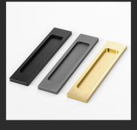 China Aluminum Modern Furniture Hidden Recessed Flush Pulls Handle for Wardrobe Cabinet Door Kitchen Dresser Living Room Use for sale