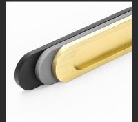 China Aluminum Modern Furniture Hidden Recessed Flush Pulls Handle for Wardrobe Cabinet Door Kitchen Dresser Living Room Use for sale