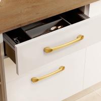 China Modern Simple Luxury Golden Aluminum Alloy Durable Rectangle Cabinet Door Handle Invisible Kitchen Gym Closet Wardrobe Drawer for sale