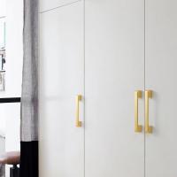 China Modern Simple Luxury Golden Aluminum Alloy Durable Rectangle Cabinet Door Handle Invisible Kitchen Gym Closet Wardrobe Drawer for sale