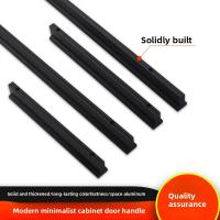 China Xiongfeng T018 Modern Minimalism Aluminum Alloy T-Shaped Exposed Cabinet Door Handle Black Gold Finish 18mm Height Wardrobe for sale