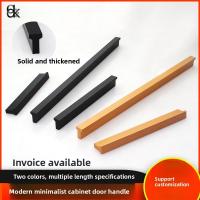 China Xiongfeng T018 Modern Minimalism Aluminum Alloy T-Shaped Exposed Cabinet Door Handle Black Gold Finish 18mm Height Wardrobe for sale