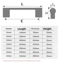 China Xiongfeng T Type Electroplated Stainless Steel 35mm Drawer Hollow Handle Modern Minimalism Model F107 Shoe Handle Furniture for sale