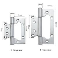 China Modern 3mm Thick Stainless Steel Mother-Child Hinge 180 Opening Angle Easy Installation Bearing Hotel/Commercial Door Window for sale