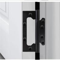 China Modern Hotel Stainless Steel Letter Hinges 90 Degree Opening 3mm Thickness Silent No Slotting Required Wooden Door Hardware for sale