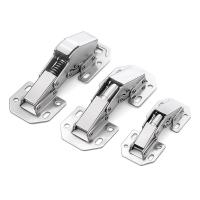 China Modern Design Stainless Steel Soft Closing No-Slot Cabinet Door Hardware Set No-Drill Wardrobe Hinge Spring Complete Toggle 35mm for sale