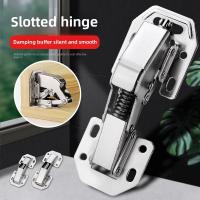 China Modern Design Stainless Steel Soft Closing No-Slot Cabinet Door Hardware Set No-Drill Wardrobe Hinge Spring Complete Toggle 35mm for sale