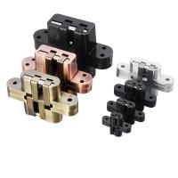 China Modern Concealed Zinc-Alloy Wooden Door Cross Hinge Invisible Opening Hidden Window Door Frames 180 Degree Opening Elegant for sale