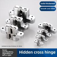 China Modern Concealed Zinc-Alloy Wooden Door Cross Hinge Invisible Opening Hidden Window Door Frames 180 Degree Opening Elegant for sale