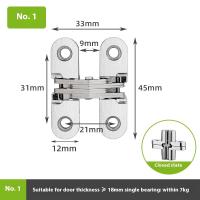 China Modern Concealed Zinc-Alloy Wooden Door Cross Hinge Invisible Opening Hidden Window Door Frames 180 Degree Opening Elegant for sale