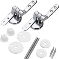 China Modern Hotel-Grade Zinc Alloy Adjustable Height Toilet Seat Hinge 180 Opening Angle Weighted Screws Bathroom Kitchen Workshop for sale
