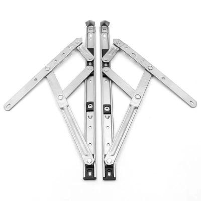 China Modern 304 Stainless Steel Four-Link Wind Support Casement Windows Bracket Rod Broken Bridge Aluminum Door Limiter Window Hinges for sale