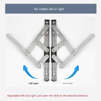 China Modern 304 Stainless Steel Four-Link Wind Support Casement Windows Bracket Rod Broken Bridge Aluminum Door Limiter Window Hinges for sale