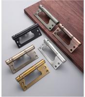 China Adjustable Contemporary Modern Soft Close Stainless Steel Satin Finish 3mm Thickness 8 Hole Self-Closing Door Hinge 180 Degrees for sale