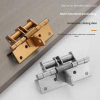 China Iron Automatic Door Closing Spring Hinge 90 Degree Positioning Door Closer Wooden Door Model 03 2.5mm Thickness Xiongfeng Modern for sale