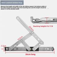 China 304 Stainless Steel Modern Simple Sliding Support Casement Window Hinge Outward Opening 3mm Thick Xiongfeng XF-CG010 Windproof for sale