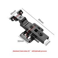 China Modern Steel Frame Glass Door Hinge with 90 Opening Angle Soft Closing Hydraulic Damping for Cabinet & Closet Doors Hotel Use for sale