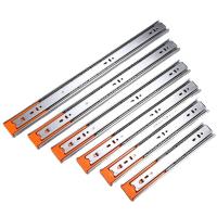 China Three-Section Thickened Stainless Steel Drawer Slide Hydraulic Buffer Damping Rail Mute Outdoor Cabinet RV Gym Apartment Hall for sale