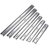 China Three-Section Thickened Stainless Steel Drawer Slide Hydraulic Buffer Damping Rail Mute Outdoor Cabinet RV Gym Apartment Hall for sale