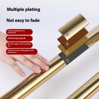 China Modern Slanted Foot Door Handle Stainless Steel Glass Offset Frameless Large Wooden Rose Black Titanium Gold Finish for Villas for sale