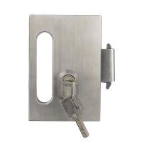 China Factory Direct Sale Stainless Steel Glass Door Lock for Sliding Door Double Opening Hook Engineering Hardware for Home Bathroom for sale