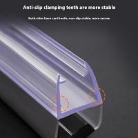 China Modern Style PVC Magnetic Silicone Strip for Shower Room Durable Bathroom Glass Door Water Barrier Anti-Collision Screw for sale