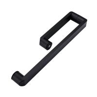 China Modern Black Matte L-Shaped Diagonal Anti-Collision Bathroom Glass Door Handle Stainless Steel Handrail Wood Iron Shower for sale